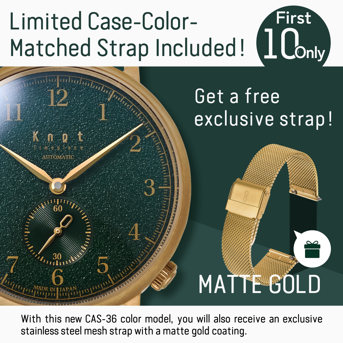 CAS-36YGGN – Maker's Watch Knot Global